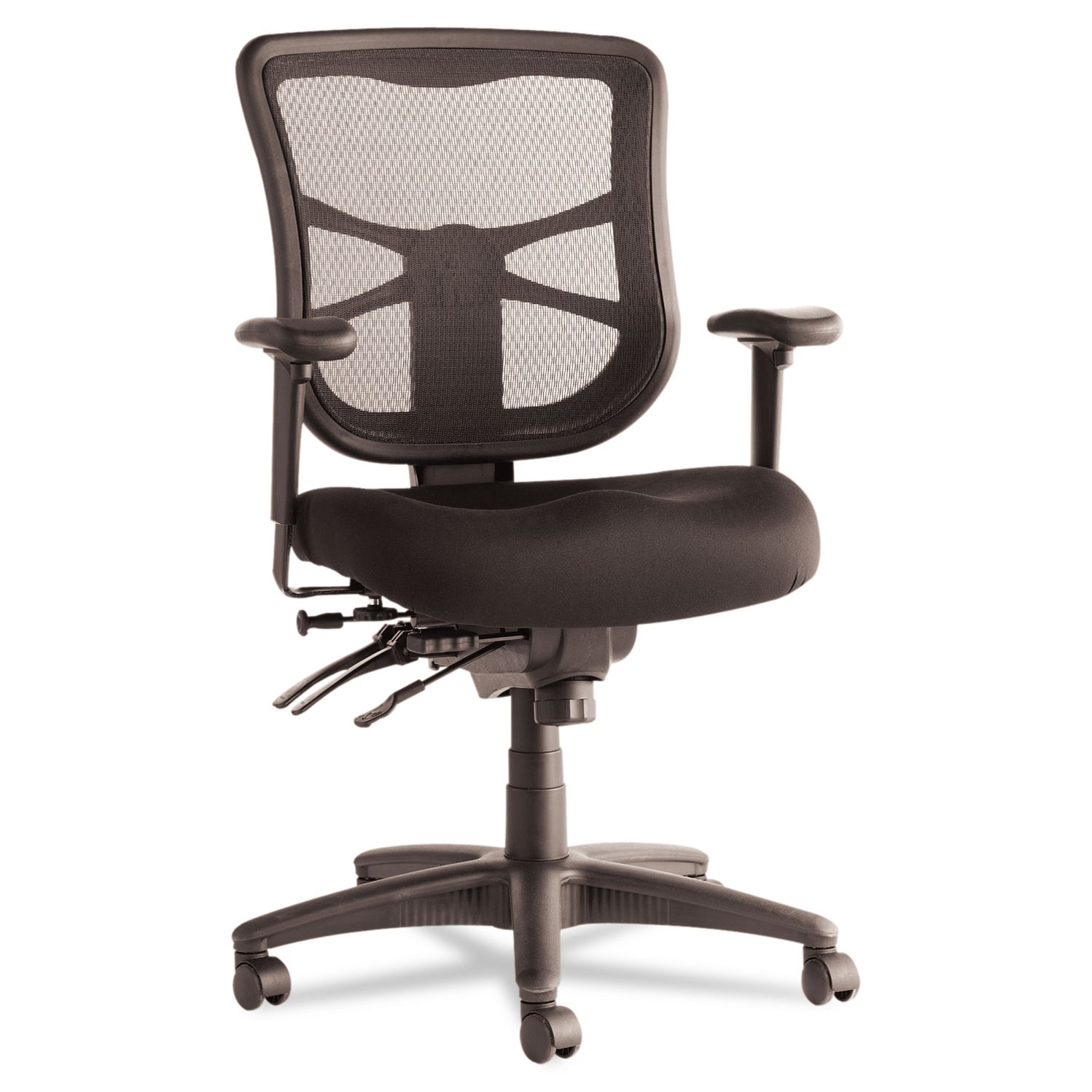 Alera Elusion Series Mesh Mid-Back Multifunction Chair, Prem Fabric, S ...