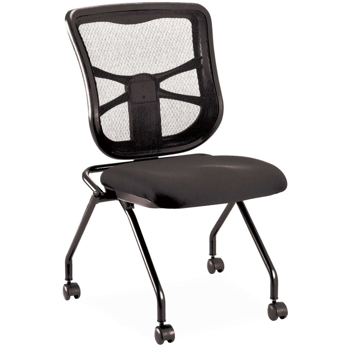 Alera Elusion Mesh Nesting Chairs, Supports Up to 275 lb, 18.1" Seat H ...